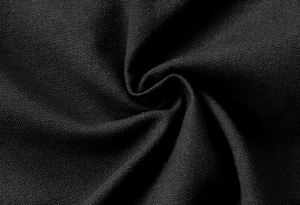 yoeasy Women Cotton Linen Drawstring Wide Leg Pants High Waisted Casual Loose Trousers with Pockets (X-Large, Black)