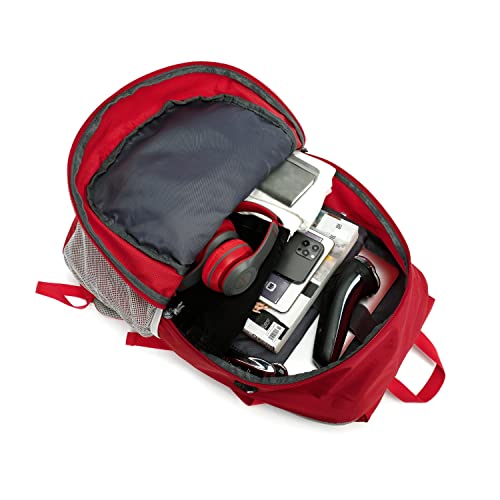 FUXINGYAO Hiking Backpack, Waterproof Lightweight Backpack, 40L Multi Compartment Outdoor Sport Camping Bag Travel Daypack for Men Woman, Red