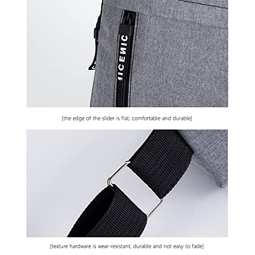 Ausyst Multipurpose Crossbody Chest Bag Waterproof Strap Bag with USB Hole & Headphone Hole Sport Outdoor Hiking Backpack