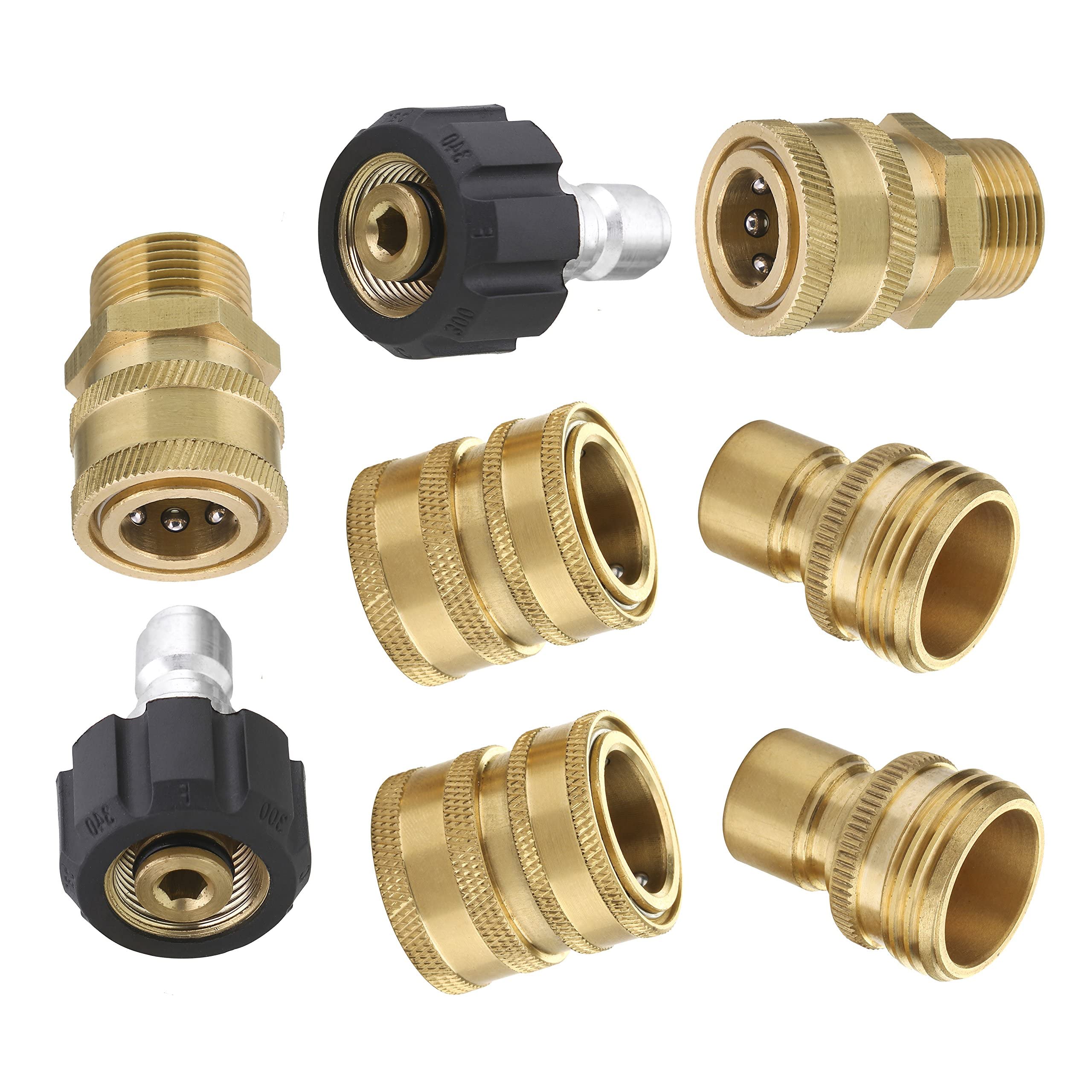 M MINGLE 14'' Pressure Washer Surface Cleaner Attachment, Ultimate Pressure Washer Adapter Set, Quick Disconnect Kit