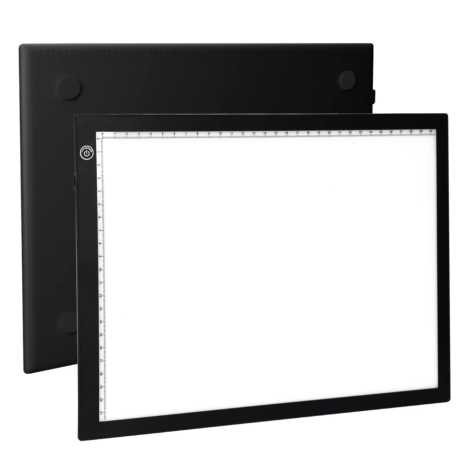 RTjoy A4 LED Light Pad, USB Powered Drawing Board, Adjustable Brightness Tracing Box Ideal for Diamond Art, Weeding Vinyl, Viewing Slides, Stenciling, Embossing, Quilting Stencils (Black)