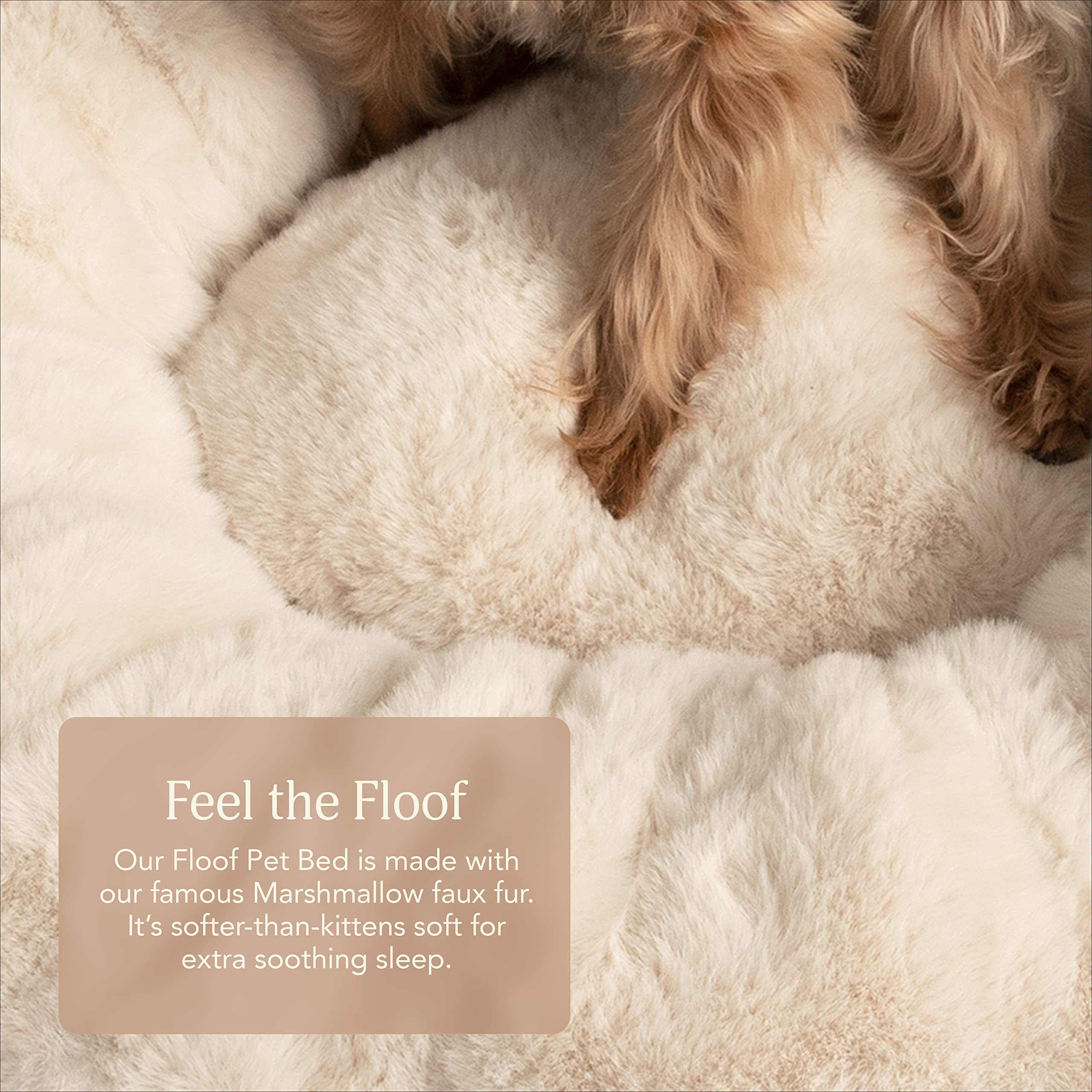 UnHide Floof Pet Bed - Small (23" x 8") - Extra Soft Dog Bed - Removable Faux Fur Cover - Machine Washable - Helps Ease Pet Anxiety & Provides The Perfect Sleep - Charcoal Charlie