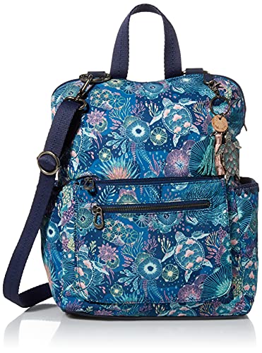 Sakroots womens Eco-twill Loyola Convertible Backpack, Royal Blue Seascape, One Size US