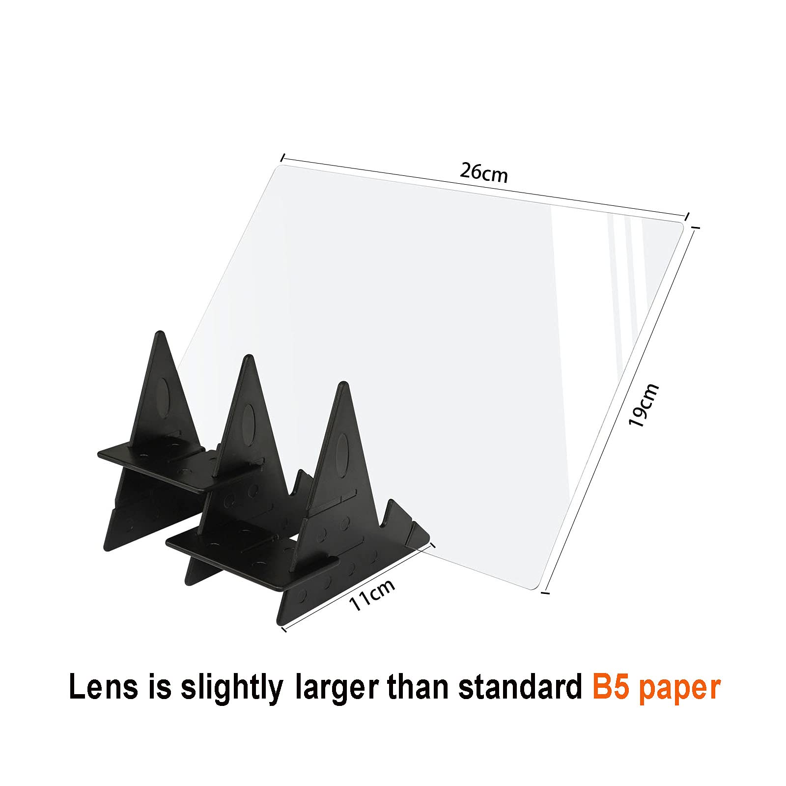 B5 Drawing Tracing Board Light Copy Pad Optical Image Reflection Projector Wireless Copy Board DIY Shadow Mirror Tracer with Stand for Artist Beginner Diamond Drawing Sketching