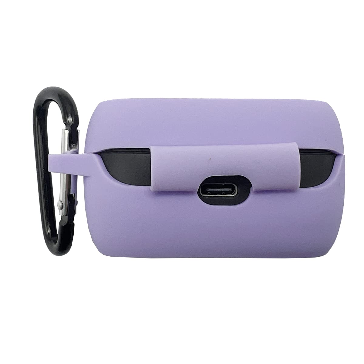 Silicone Carrying Case Compatible with Jabra Elite 3,Seadream 2Pack Portable Silicone Scratch Shock-Absorbing Protective Cover Skin with Carabiner (Pink+Purple)