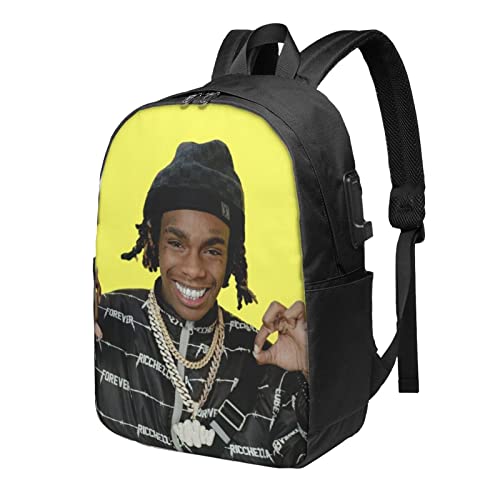 DaniBrant YNW Melly 17 in Backpack USB Charger Bookbag Laptop Bag Bookbag Unisex Student Adult Classic Fashion Backpack