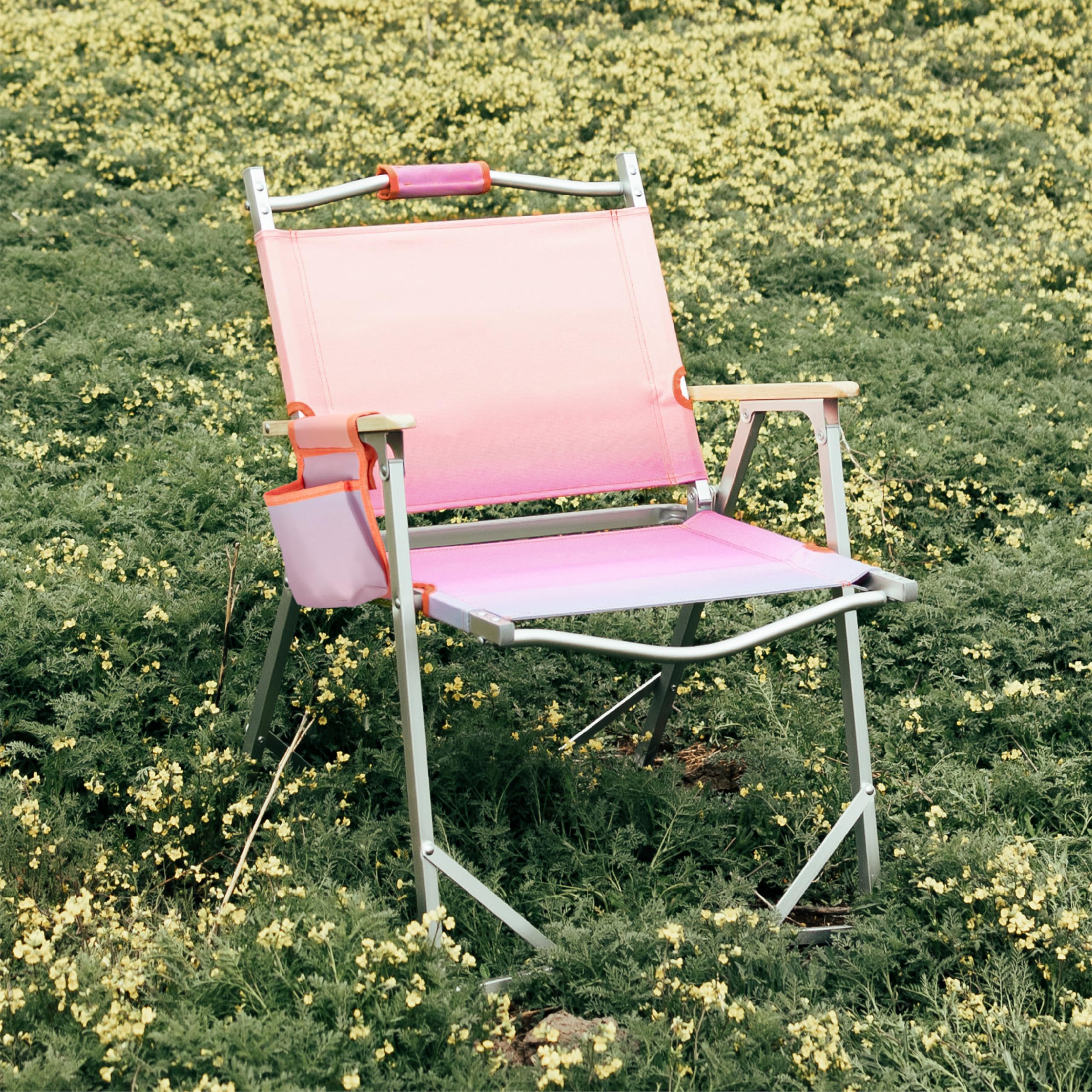 FOXCAMP Lightweight Camping Chairs | Portable Folding Chair | Beach Chair | Stylish Design with Wood Handles | Heavy Duty 330 lbs | Ultralight 5 lbs | Beach, Picnic, Concerts, BBQ