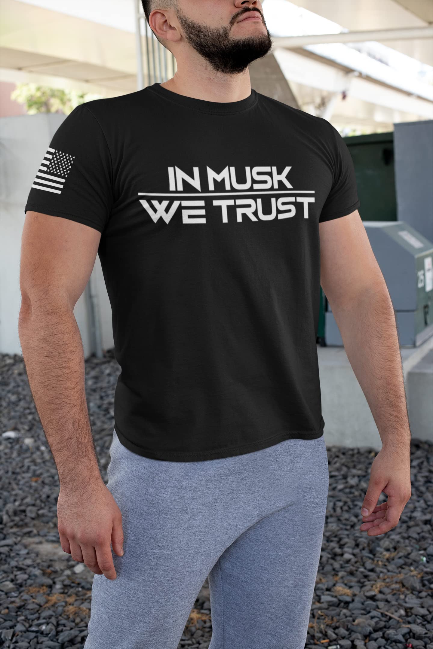 Mens Patriotic Tshirt Freedom of Speech is A Musk Minimalist Stripes Elon Graphic Short Sleeve T-Shirt Graphic Tee-Military-XXL
