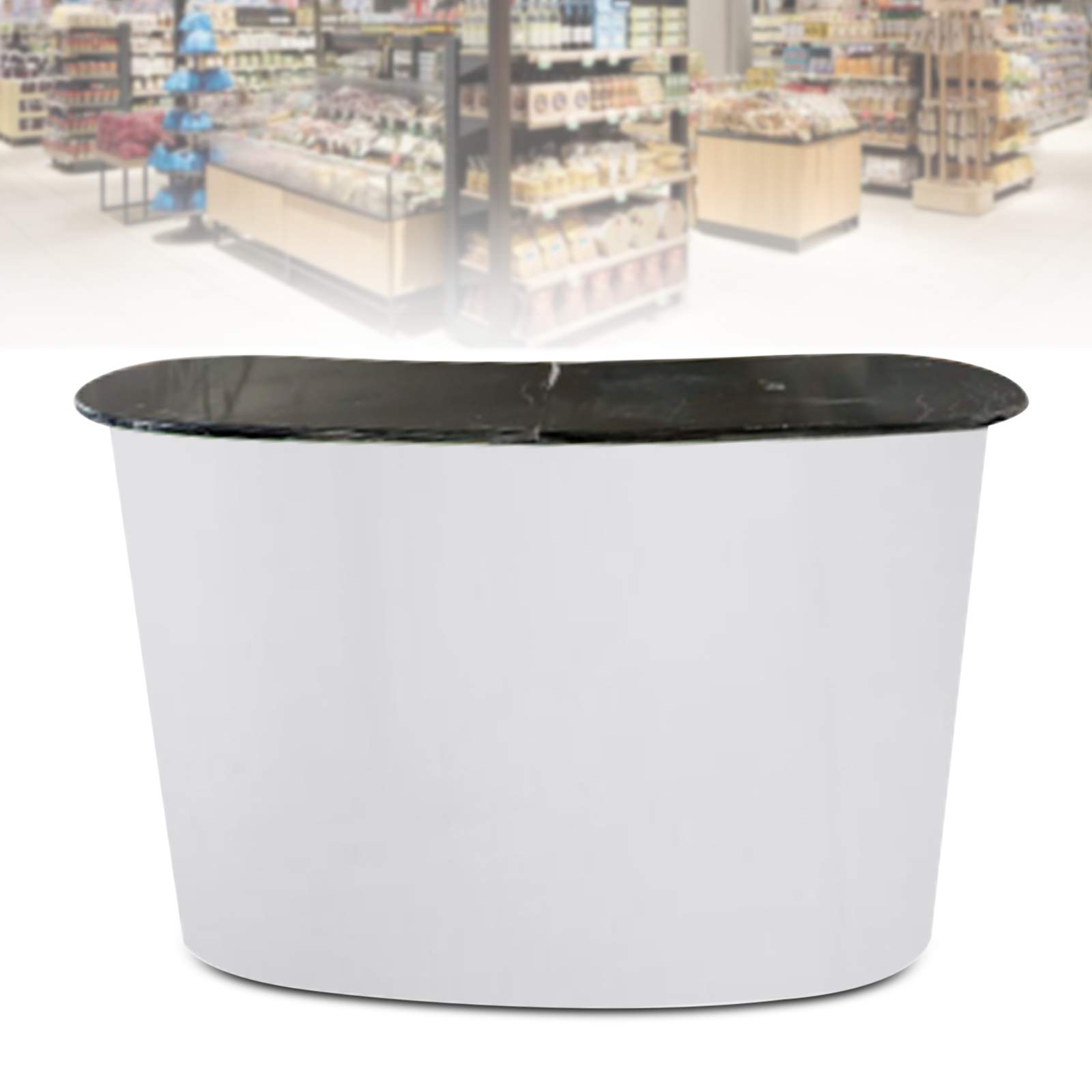 Trade Show Podium Table Portable Trade Show Counter Display Exhibition Counter Stand Podium Counter Black Top Display Table for Exhibition Promotion Retail
