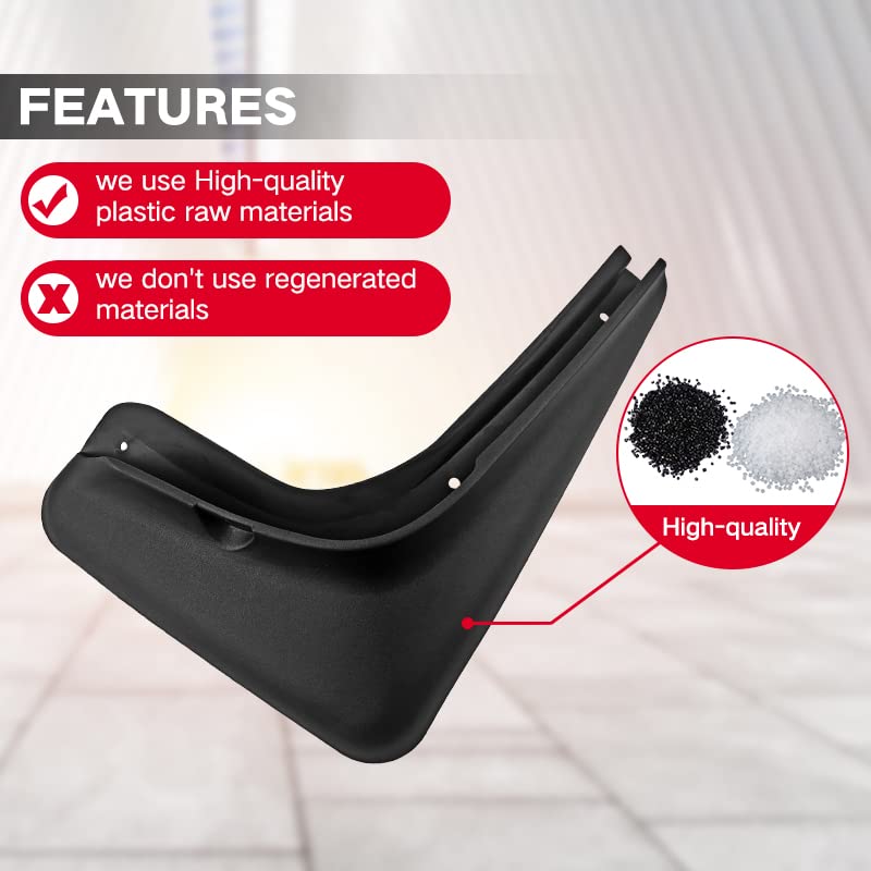 Mud Flaps Fit for Toyota Tacoma 2016-2022 2023 Automotive Accessories, Heavy Duty Front and Rear Mudguards Fender Flares No Need to Drill Holes Black 4PCS Set (Doesn't Fit SR SR5)