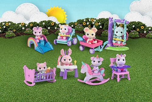 Sunny Days Entertainment Honey Bee Acres Rainbow Ridge Fantasy Collectible Toy Figure Series, Surprise Set Includes Flocked Poseable Figure with Accessory, Assorted Style, Great Gift for Girls 3+