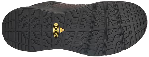 KEEN Utility Men's Vista Energy+ Low Composite Toe ESD Leather Industrial Work Sneakers, Coffee Bean/Black, 13
