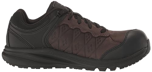 KEEN Utility Men's Vista Energy+ Low Composite Toe ESD Leather Industrial Work Sneakers, Coffee Bean/Black, 13