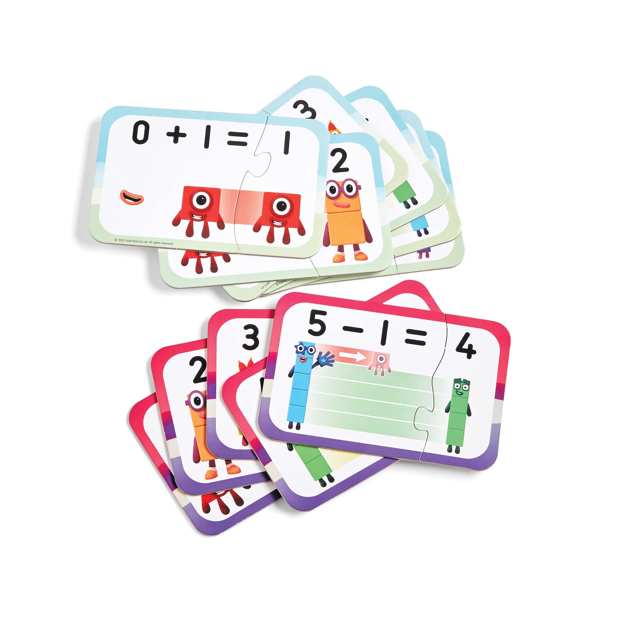 Learning Resources Numberblocks Adding and Subtracting Puzzle Set, Numberblocks Jigsaw Puzzle, Maths Jigsaw Puzzle, 20 Educational Puzzles in a Box, 2-Piece Puzzles, Ages 3+
