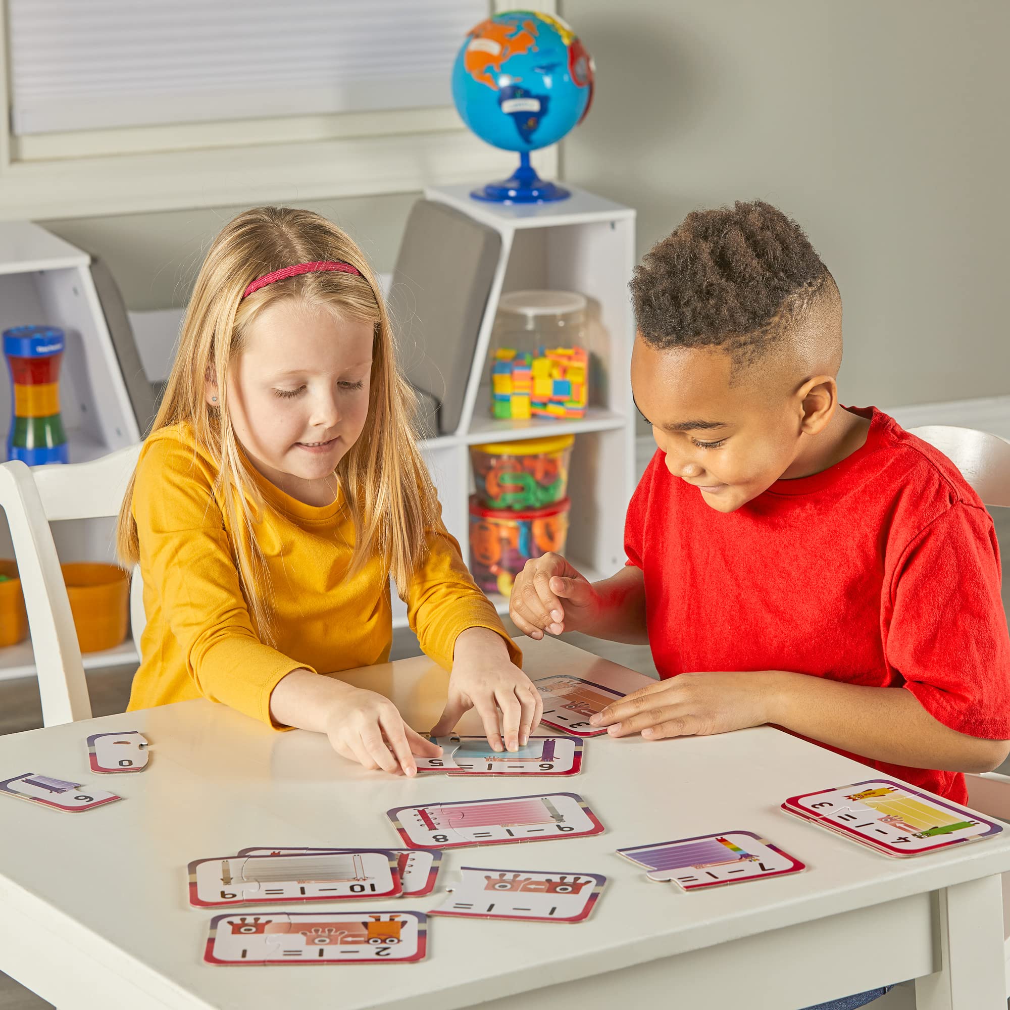 Learning Resources Numberblocks Adding and Subtracting Puzzle Set, Numberblocks Jigsaw Puzzle, Maths Jigsaw Puzzle, 20 Educational Puzzles in a Box, 2-Piece Puzzles, Ages 3+
