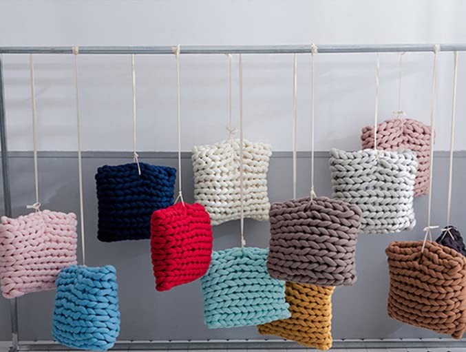 Chunky Cotton Yarn for Arm Knitting Crochet Super Saver Jumbo Giant Bulky Premier Yarn for Making Pets House Blanket