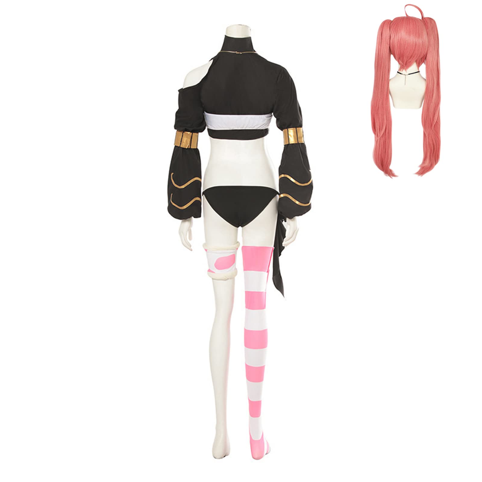 TMSREBU Milim Cosplay Costume Black Pink Outfit That Time I Got Reincarnated As A Slime for Women