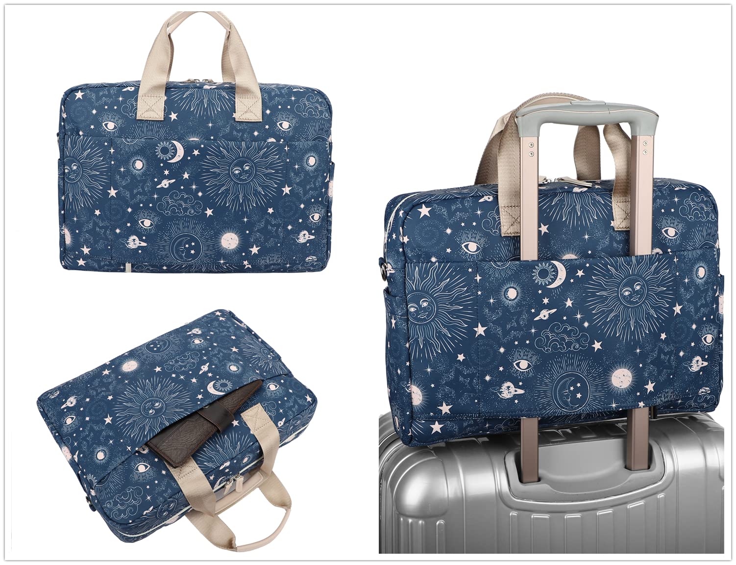 SANFAN Laptop Briefcase, Water Repellent Multi-Functional Shoulder Messenger Case Bag For MacBook Pro 15 inch and 16 inch-16 inch Laptop(Sol de Mayo)
