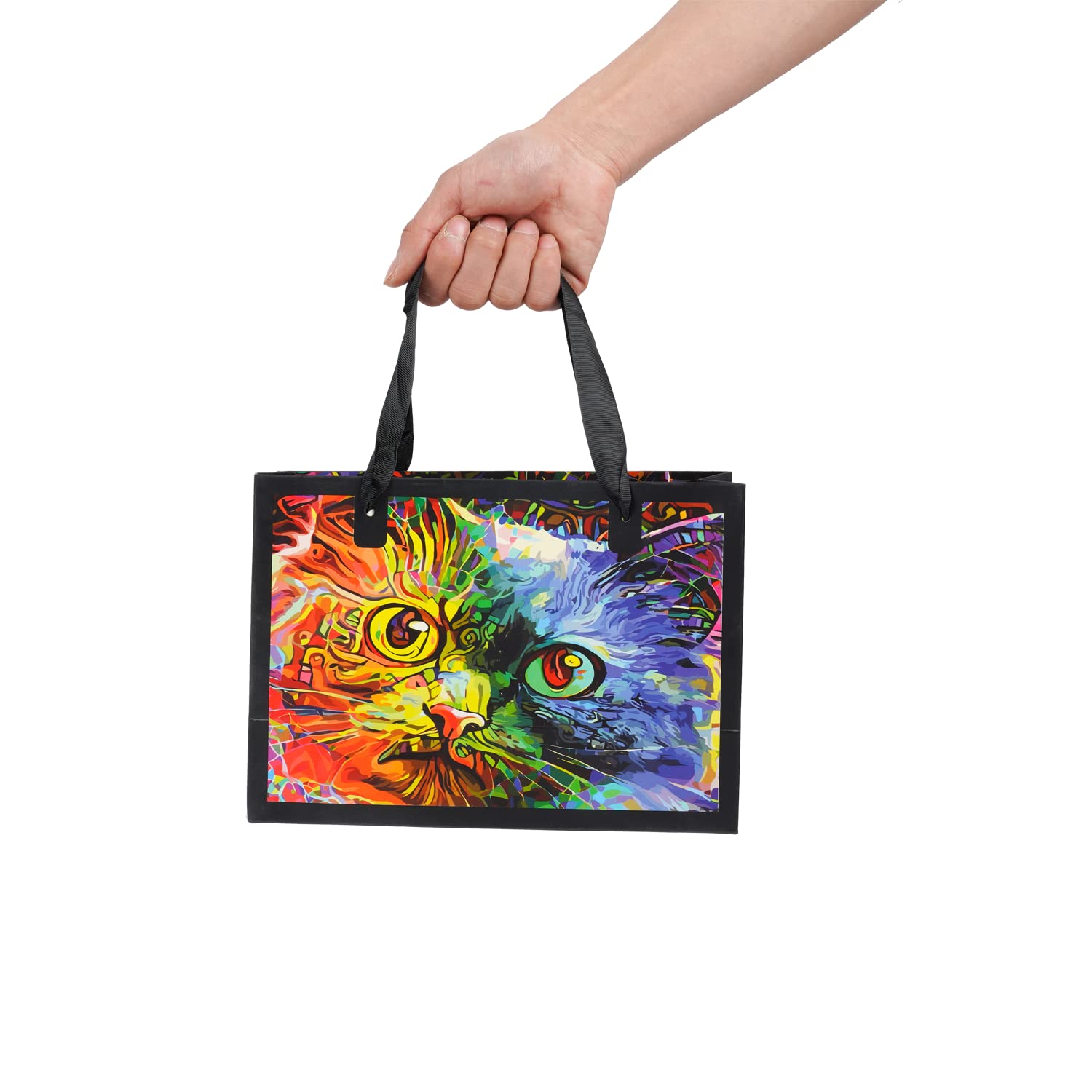 ysmile Premium Gift Bag with Wrapping Tissue Boutique Paper Bag with Handle Medium Size 9 Inch - Cat