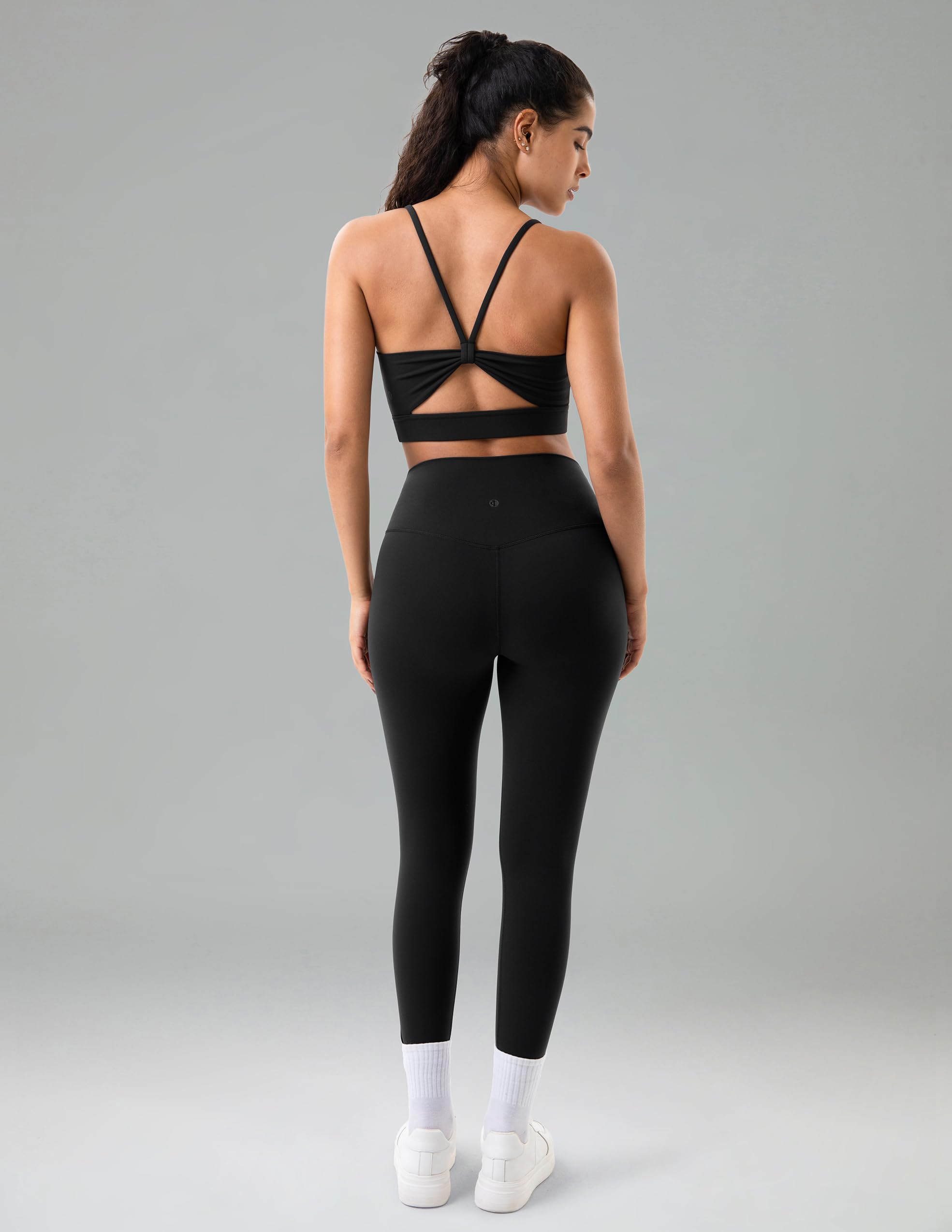 Colorfulkoala Women's Dreamlux High Waisted Workout Leggings 28" Inseam Full Length Yoga Pants (XL, Black)