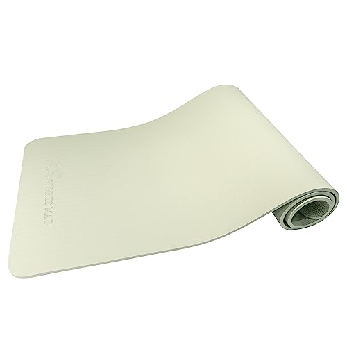 KS Premium Yoga Mat - TPE Material, Excellent Resilience, Non Slip, 72β x 24β Extra Thick 0.4"(10 mm) with Carrying Strap