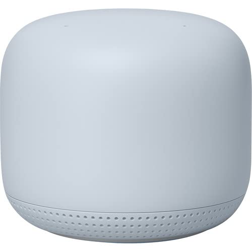 Nest WiFi Router Snow with 1 Access Point Mist - Mesh Router for Wireless Internet - Wi-Fi Extender with Smart Speaker - Works with Nest WiFi and Google WiFi Home Wi-Fi Systems (Renewed)