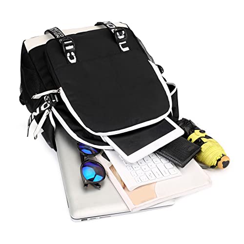 Anime Casual Backpack with USB Charging Port Outdoor Hiking Laptop Bags Birthday Gift -3