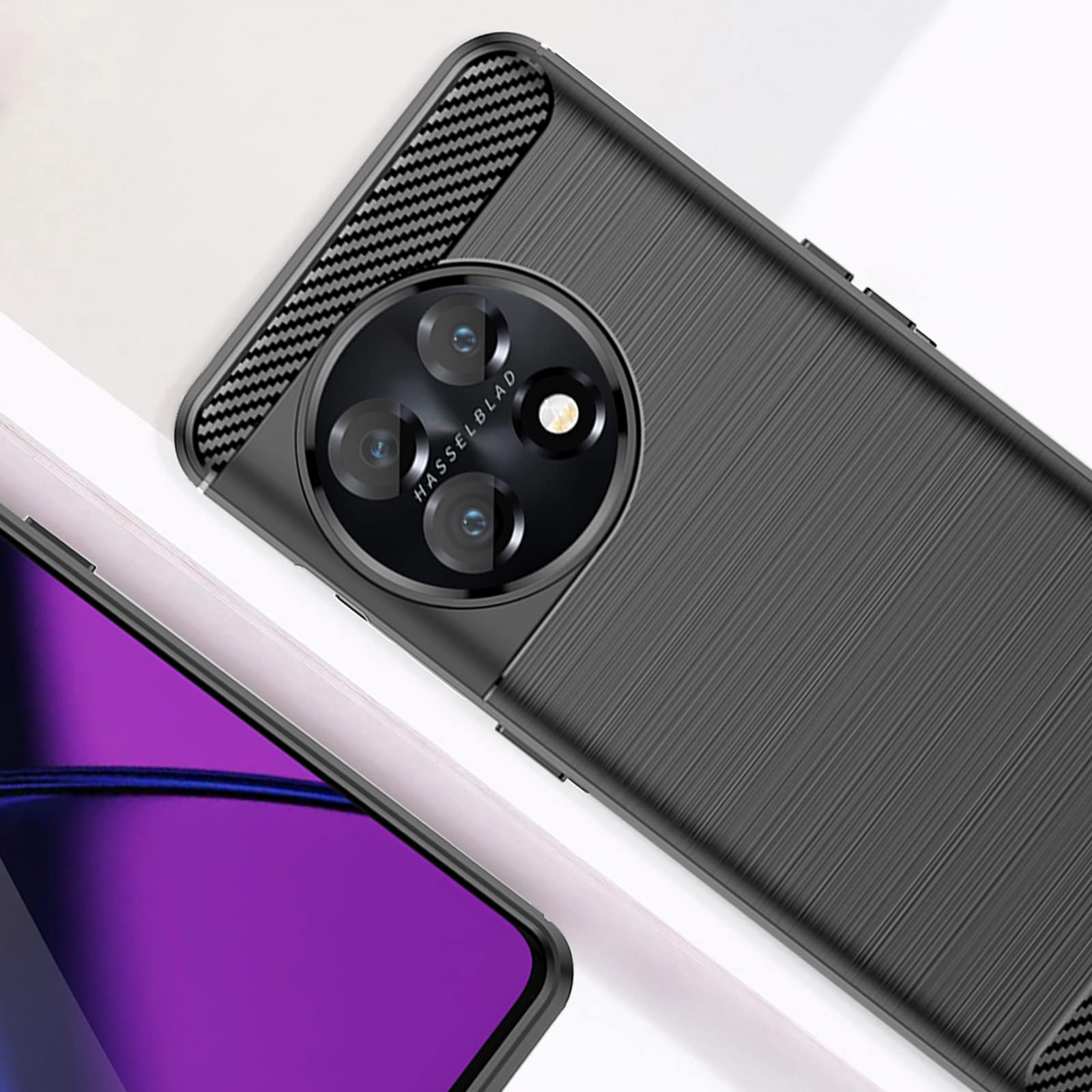 Sucnakp for OnePlus 11 Case OnePlus 11 5G Case with 2* Screen Protector TPU Shock Absorption Technology Raised Bezels Protective for One Plus 11(TPU Black)