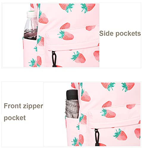 JIANLINST Backpack for Girls Teen Lightweight School Laptop Backpacks Bookbags for School College Student Pink-Blue
