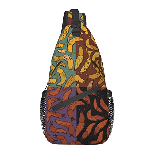SWEET TANG Fashion Sling Shoulder Backpack Outdoor Sports Daypack Compatible with Banana Slug, Mens and Boys Crossbody Backpack for Daily Outdoor
