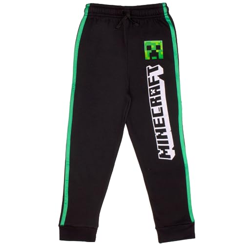 Minecraft Video Game 2-Piece Set, Boys Long Sleeve Active Mesh T-Shirt & Pants 2-Pack Bundle Set (Size 14/16, Green)