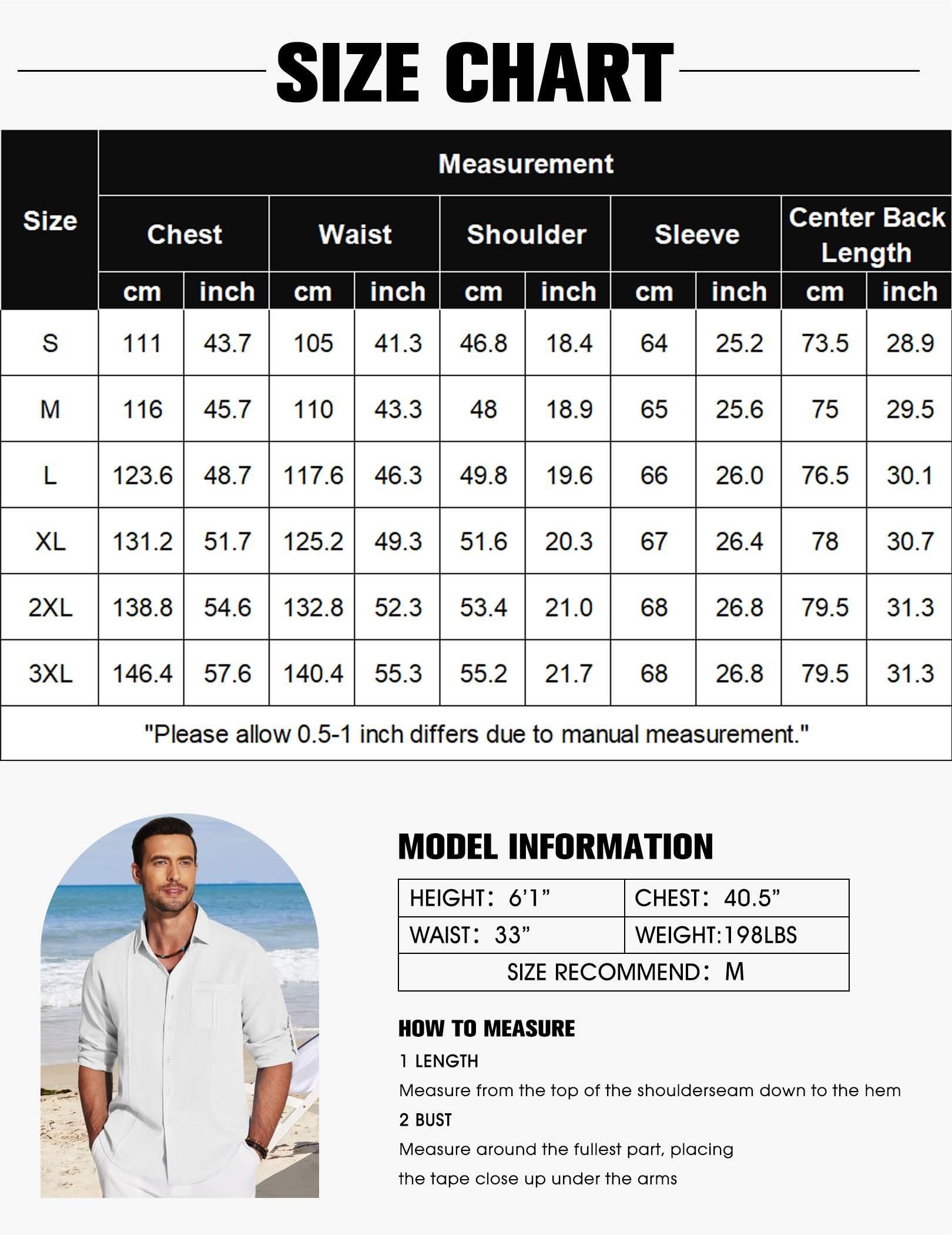 COOFANDY Guayabera Shirts for Men Long Sleeve Linen Cuban Shirts for Men Casual Button Down Shirts Beach Shirts Light Green