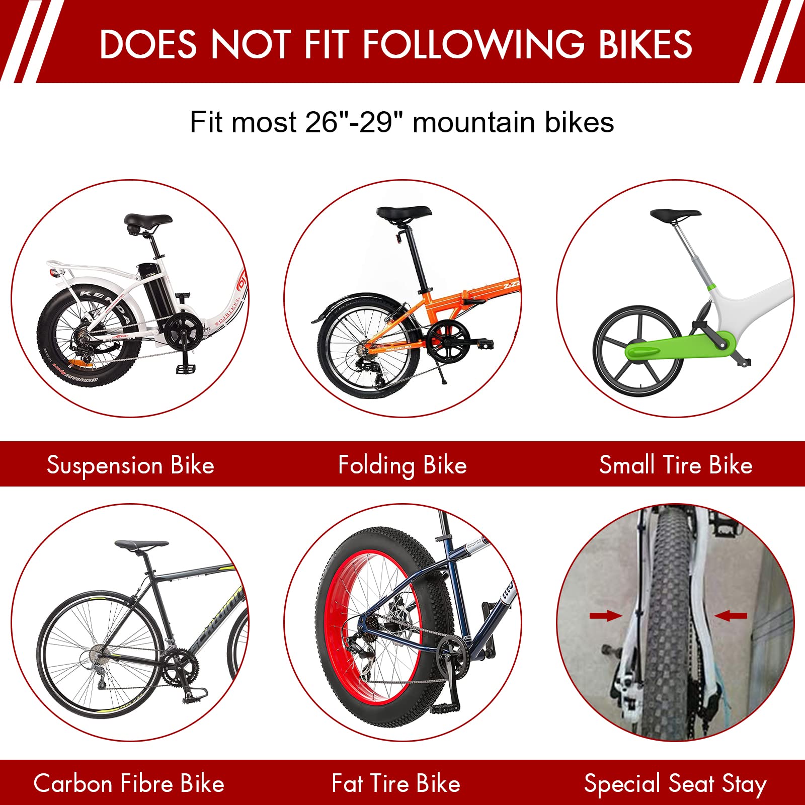 Auwey Full Quick Release Bike Rear Rack Bike Cargo Rack with Fender Bicycle Cargo Rack Bicycle Rear Racks Adjustable Bicycle Carrier Cargo Mountain Road 115 lbs Capacity Universal