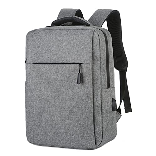 15.6 inch Laptop Backpack for Men, Slim Lightweight Business Travel Backpack Waterproof,Computer Backpack with usb charging port, All Black College Backpack with Laptop Compartment (Grey)