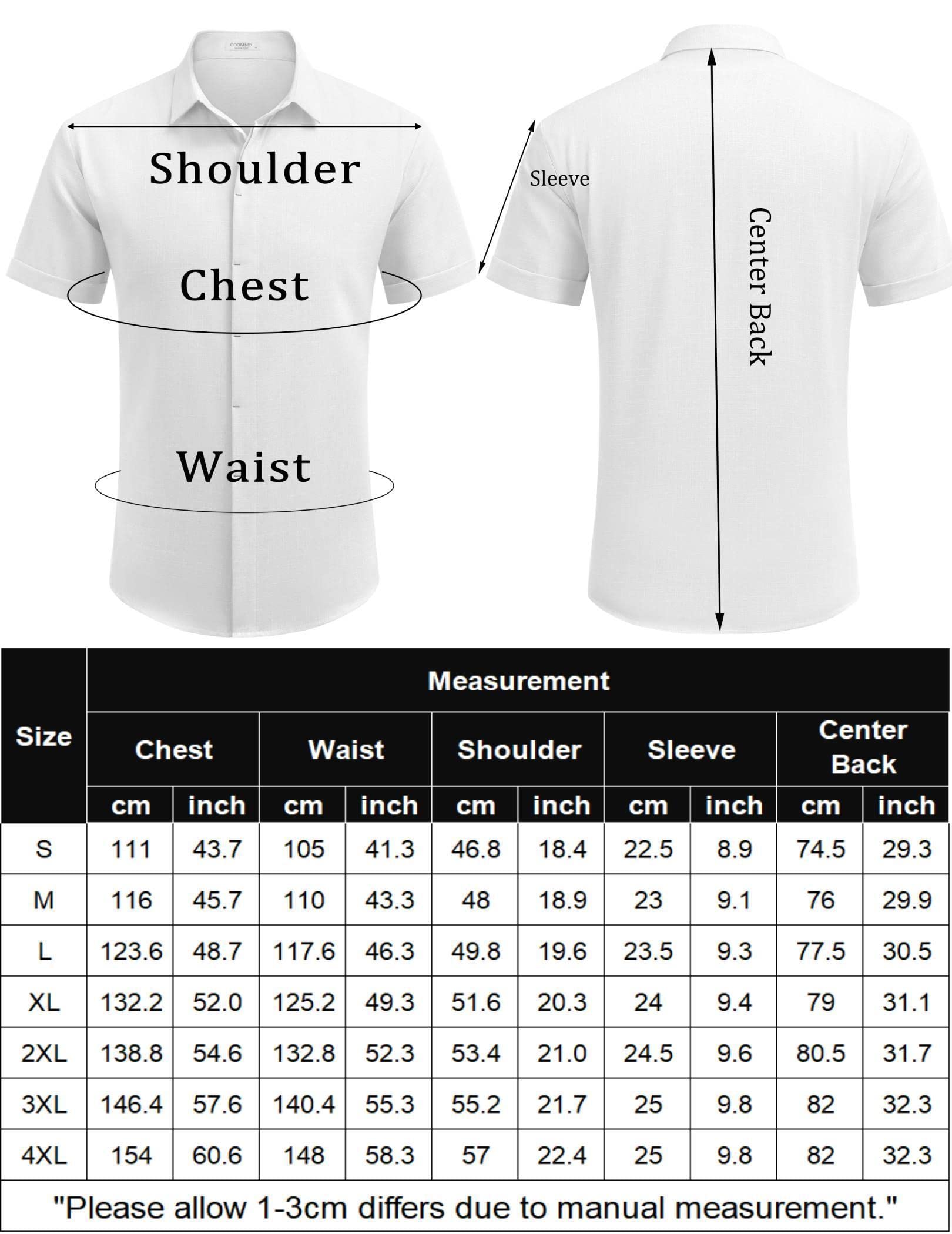 COOFANDY Men's Linen Casual Button up Shirt Slim Fit Free Wrinkle Untucked Shirts Light Green