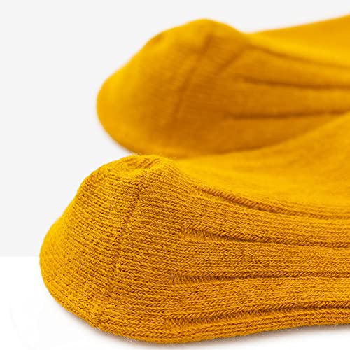 Exegawe Baby Girls Socks Cotton Toddler Knee-High Stockings Kids Cozy Warm Solid Color Long Socks for 0-5T(C-Solid 6 Pairs,L/3-5y)