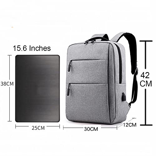Multipurpose Go Travel Laptop Backpack,Extra Large Anti Theft College School Backpack for Men and Women with USB Charging Port (Gray)