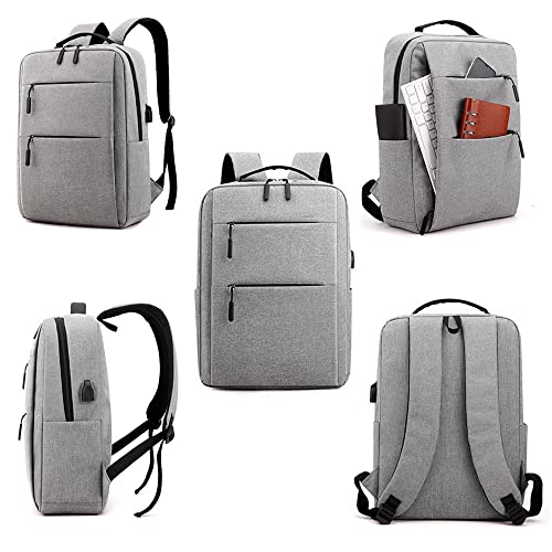 Multipurpose Go Travel Laptop Backpack,Extra Large Anti Theft College School Backpack for Men and Women with USB Charging Port (Gray)