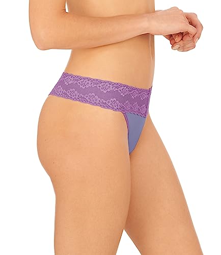 Natori Women's Bliss Perfection: O/S Thong, Bluebell/Violette