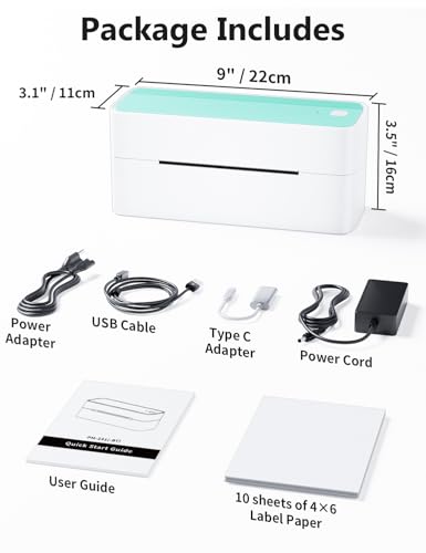 Phomemo Bluetooth Thermal Shipping Label Printer for Small Business, 241BT Wireless Thermal Label Printer for Shipping Packages, Compatible with iPhone, Android, Amazon, USPS