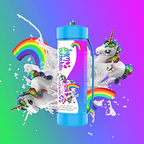 InfusionWhip Whipped Cream Chargers, 3.3L Tanks, 2000g Whip Cream Charger Cylinder, Single Cylinder (Rainbow Candy)