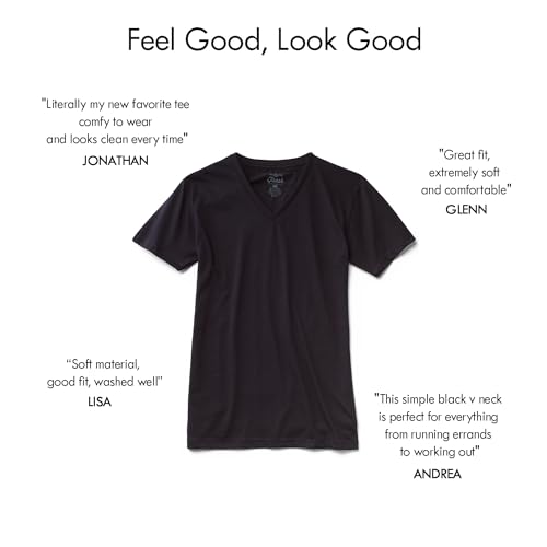 Fresh Clean Threads Light Green V Neck T Shirts for Men - Pre Shrunk Soft Fitted Premium Classic Tee - Men's T-Shirt Cotton Poly Blend - Large