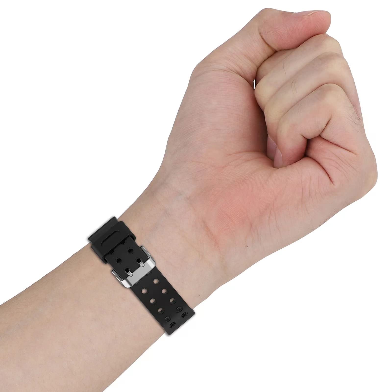Silicone Band Compatible with Samsung Galaxy Watch 5/4 + Case 40mm, Sports Bands with Protector Cover Cases, 20mm Replacement Strap for Women Men(Black)