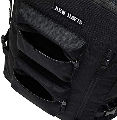 BEN DAVIS(ベンディビス) Men's Backpack, Black (Black 19-3911tcx)