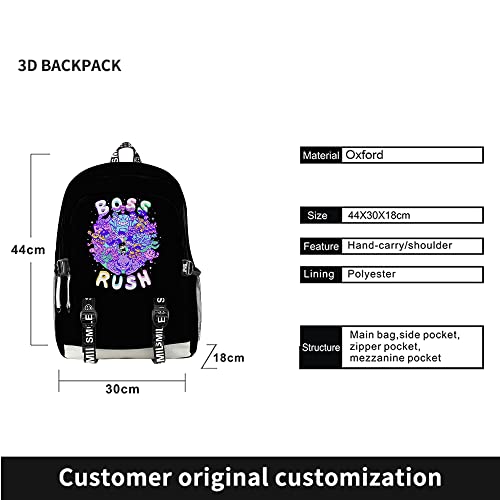 WZSMHFT Omori Boss Rush Backpack Teen Adjustable Strap Backpack Three Piece Travel Backpack (Backpack2)