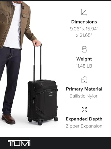 TUMI - Alpha Bravo Continental Front Lid Expandable 4 Wheeled Carry-On - Expandable Luggage - 21.8" X 16.0" X 9.0" - Navy