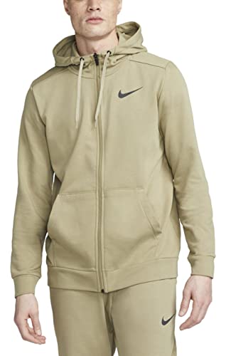 Nike Men Dri-FIT Full-Zip Training Hoodie (as1, alpha, l, regular, regular, Neutral Olive/Black)