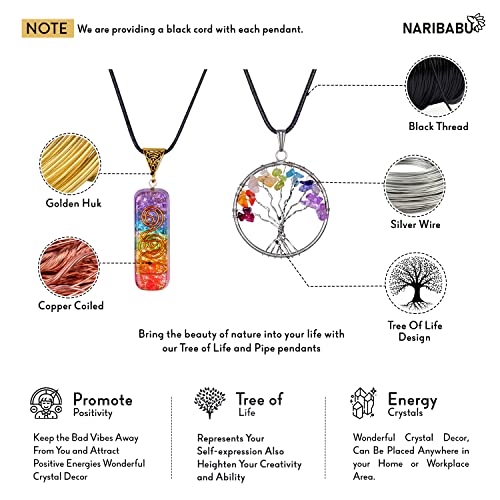 Seven Chakra Tree - Gemstone Tree - Feng Shui Crystal - Crystal Tree for Positive Energy - Gifts for Spiritual People - Crystal Decor - Chakra Crystals