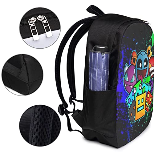 Pompomlam Geo-Me-Try Da-Sh Laptop Backpacks 17 Inch Business Travel Backpack With Usb Port Computer Bag