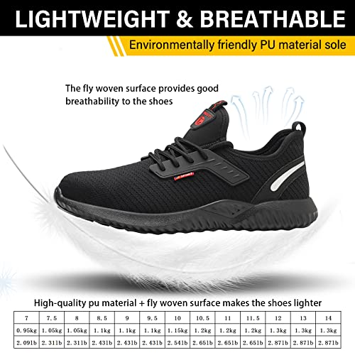 Waterproof Steel Toe Safety Shoe for Men Lightweight Slip Resistant Work Sneaker Comfortable Puncture Proof Indestructible Industrial Construction Zapatos Punta de Acero seguridad para Hombres trabajo
